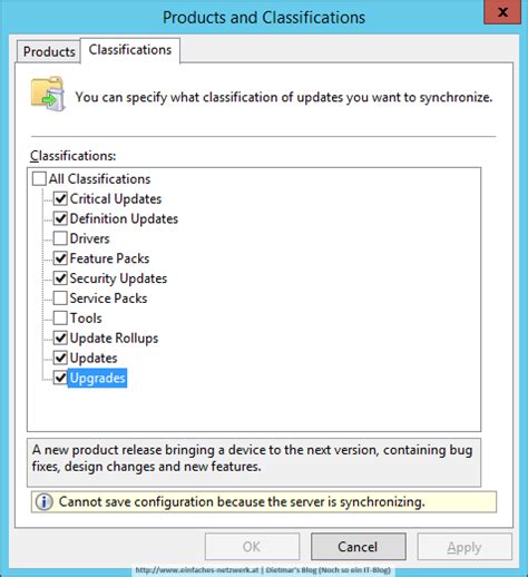 WSUS für Windows 10 Feature Upgrades Ein einfaches Netzwerk