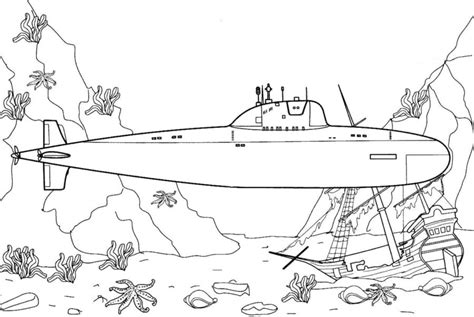 Submarine Coloring Pages