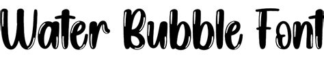 Water Bubble Font Dafont Free Font