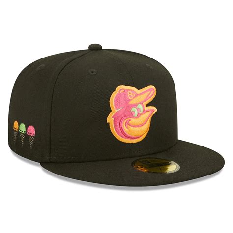 New Era Baltimore Orioles Black Summer Sherbet 59fifty Fitted Hat