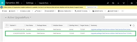 Upgrade Runs Entity In Dynamics 365 Crm Microsoft Dynamics 365 Crm