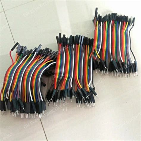 Jual KABEL CABLE JUMPER PELANGI MALE TO FEMALE 10CM 10 CM 40pcs 40 Pin