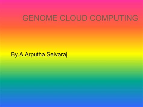 Cloud Bioinformatics Part1 Ppt