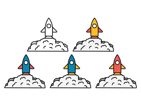 Rocket Graphic Design That Will Be Launched With A Puff Of Smoke