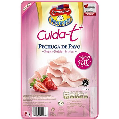 Pavofrío Campofrío Pechuga extrajugosa de pavo sin sal en lonchas CUIDA T Envase g
