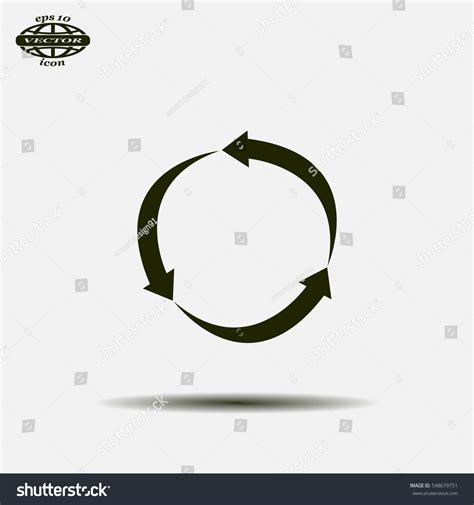 Arrow Circle Icon Cycle Loop Roundabout Stock Vector Royalty Free Shutterstock