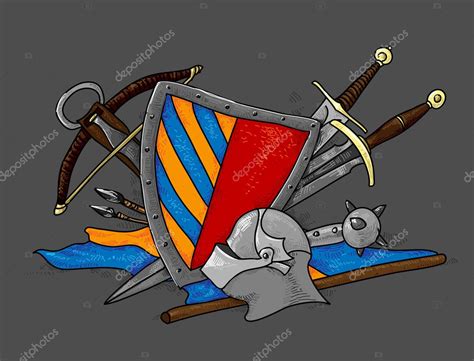 Shield Medieval Hand Drawing Stock Vector Image By ©kjolak 9990987