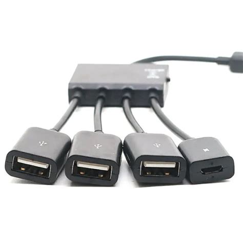 MICRO USB HUB Adaptor With Power Powered Charging OTG Host Cable Cord Adapter EUR 10 27