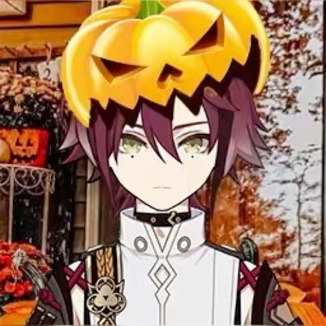 Heizou Halloween Pfp Genshin Impact Pumpkin Carving Halloween Anime