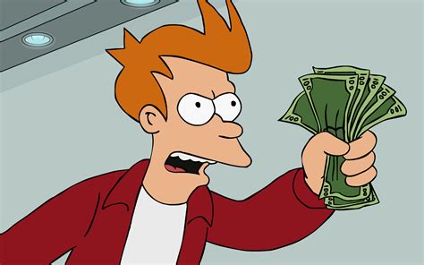 Futurama Philip J Fry Money Memes Dollar Bills Humor Hd Wallpaper
