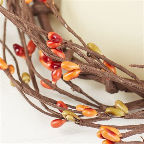 Pumpkin And Sage Pip Berry Candle Ring Pip Berries Primitive Decor
