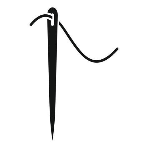 Thread Needle Icon Simple Vector Repair Machine Vector Art At