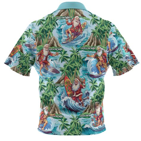 Australia Christmas Surfing Hawaiian Shirt Funny Santa Surfing