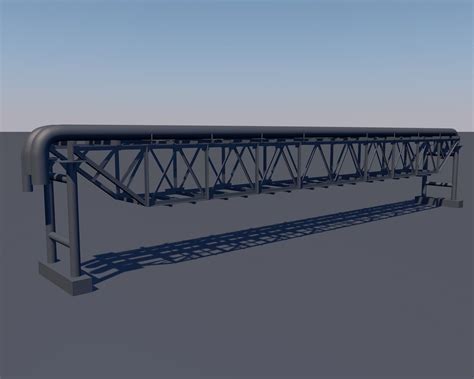 오래 된 금속 오버 헤드 파이프 라인 3d 모델 10 3ds C4d Fbx Obj Unknown Free3d