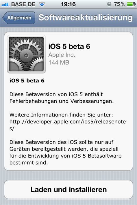 iOS 5 Beta6 veröffentlicht OTA Update Bugfixes iPhone Magazin org