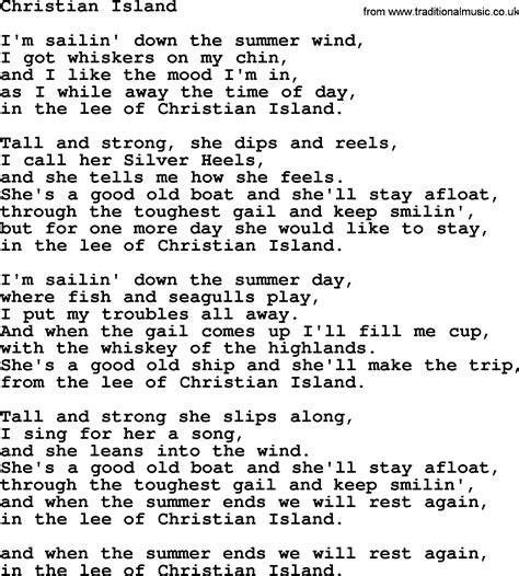 Christian Island By Gordon Lightfoot Lyrics