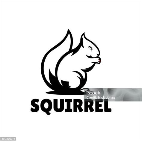 Ilustrasi Desain Logo Maskot Sederhana Tupai Ilustrasi Stok Unduh