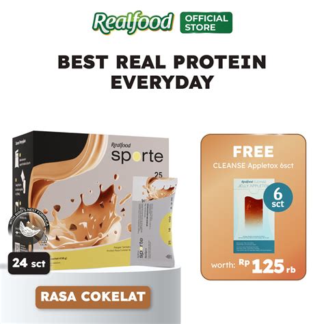 Promo Realfood Sporte Realpro Cokelat Whey Protein Birds Nest 24 Pcs