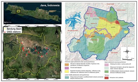 Location And Aerial View Left Along With The Geological Map Of The