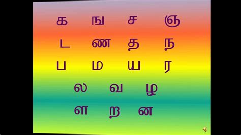 Uyirmei Eluthukkal Tamil A Varisai உயிர்மெய் எழுத்துக்கள் அ வரிசை Tamil Video Tamil