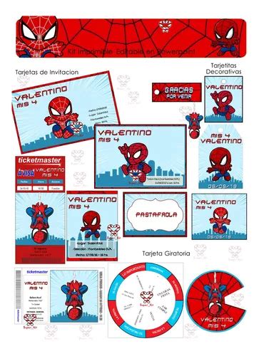 Kit Imprimible Hombre Araña Spiderman Mini Editable en venta en La