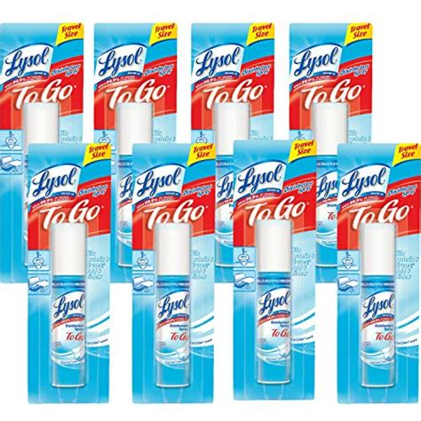 Lysol To Go Disinfectant Spray Crisp Linen Travel Size 1 Oz Pack