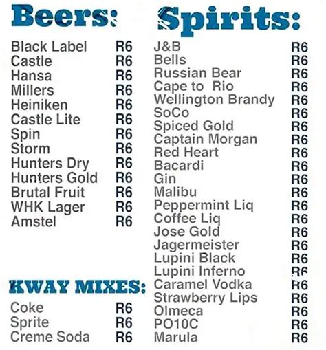 Stones Menu Menu For Stones Parow Cape Town Zomato Sa