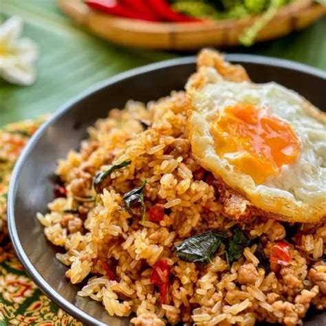Easy Khao Pad Krapow Recipe Thai Basil Fried Rice
