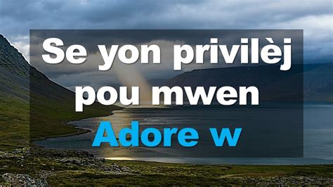 Sèl ou menm ki pa konn bay poto Se yon privilej pou mwen adorew