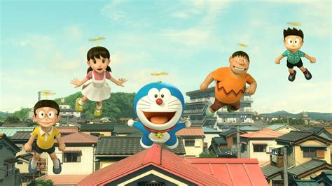 Download Free Flying Doraemon 3d Characters Wallpaper
