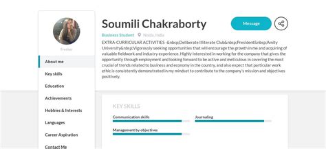 Soumili Chakraborty Online Resume Craftmycv