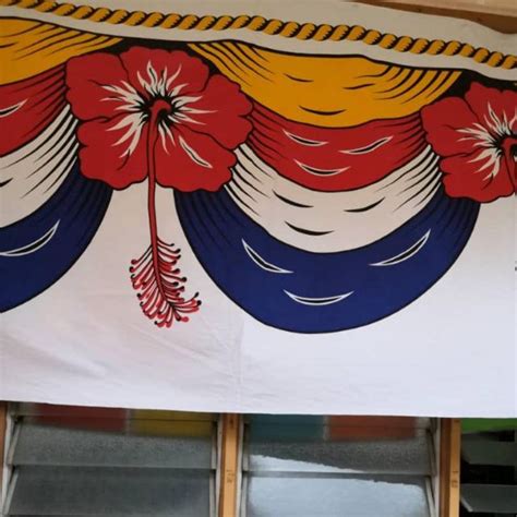 44 Kain Banner Bunga Raya Bendera Bunga Raya By Meter Shopee Malaysia