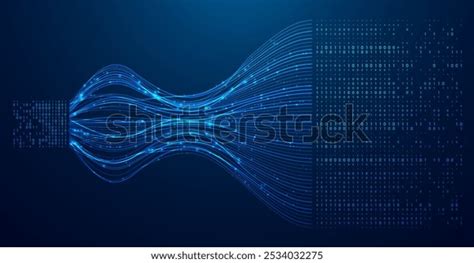 Abstract Infographics Visualization Big Data Code Stock Vector Royalty