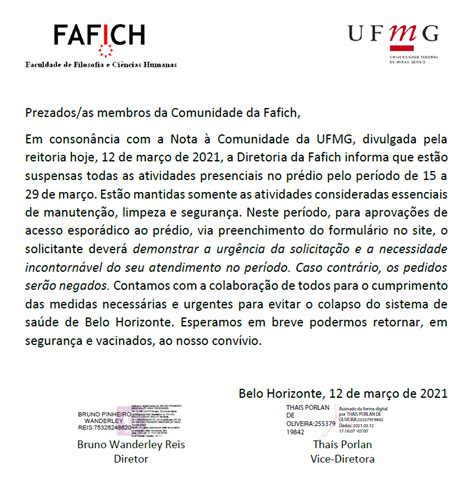 Ufmg Volta à Etapa Zero Do Plano De Retorno Das Atividades Presenciais