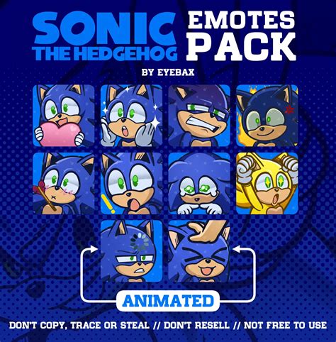 Sonic The Hedgehog Emotes Pack Vgen