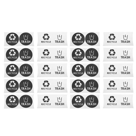 20pcsset Pvc Round Recycle Trash Sticker Decal Ga Vicedeal