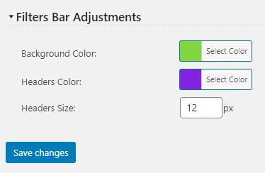 Customize Filters Bar Implecode
