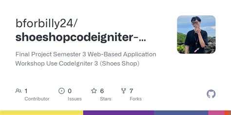 github bforbilly24 shoeshopcodeigniter fullstack app final project