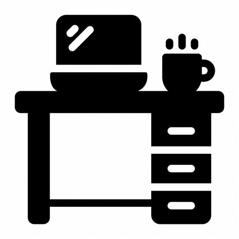 Desk Workspace Office Monitor Computer Furniture Icon Download On Iconfinder
