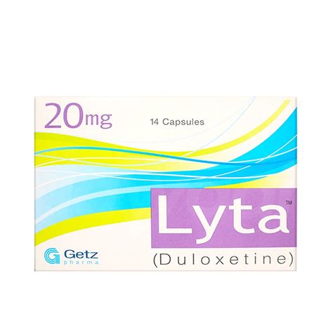 Lyta Duloxetine 20mg 14 Ct By Getz Pharma Online In Pakistan