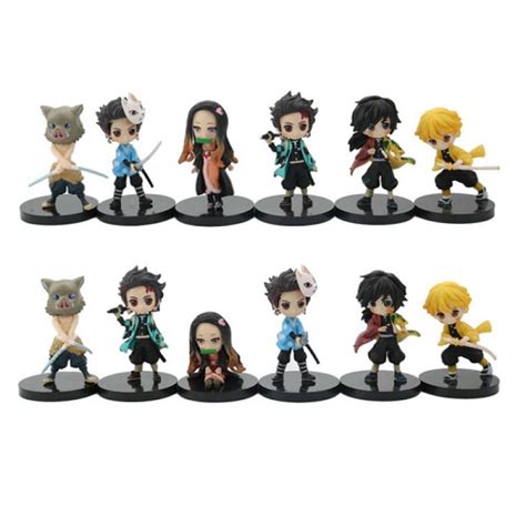 Pcs Kit Demon Slayer Bonecos Brinquedos Infantil Anime Boneco Kimetsu No Yaiba Demon Slayer