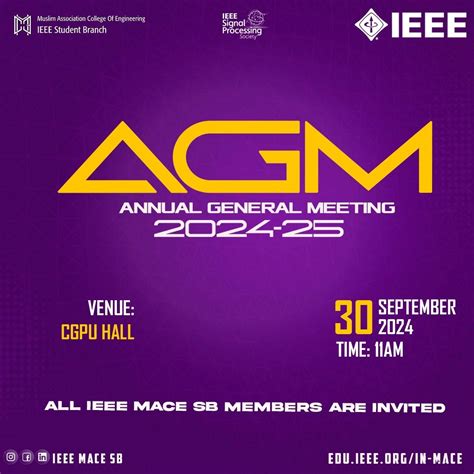 Ieee Mace Sb On Linkedin Ieeemacesb Agm2024