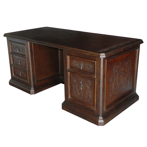Presidente Desk Colonial Antique Brown New World Trading