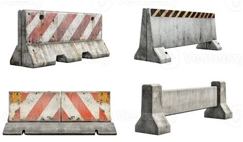 Collection Of Weathered Concrete Road Barriers 55537714 Png