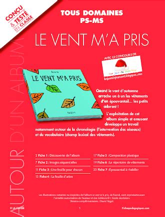 Le vent m a pris FichesPédagogiques