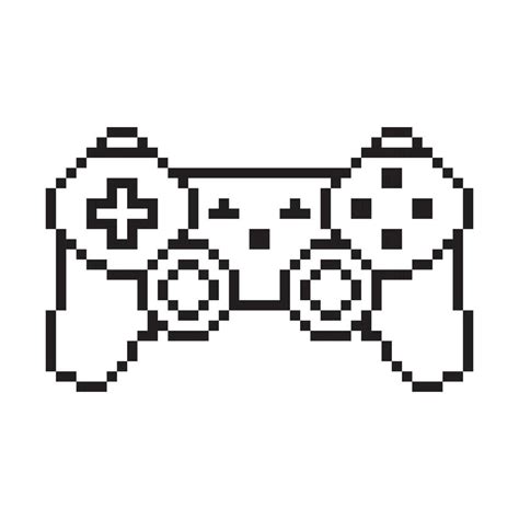 Video Game Controller Illustration Gamepad Sign Pixel Art Style 34885280 Vector Art At Vecteezy