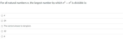 Solved For All Natural Numbers N The Largest Number By