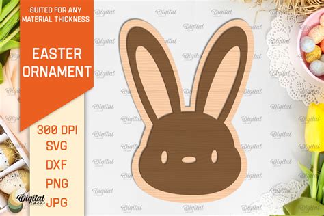 Easter Ornament Laser Cut Easter Bunny · Creative Fabrica