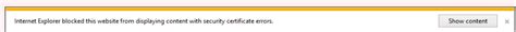 Content Blocked Because It Was Not Signed By A Valid Security Certificate Microsoft Qanda