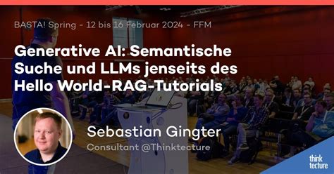 Thinktecture Ag Auf Linkedin Generativeai Semantischesuche Llm